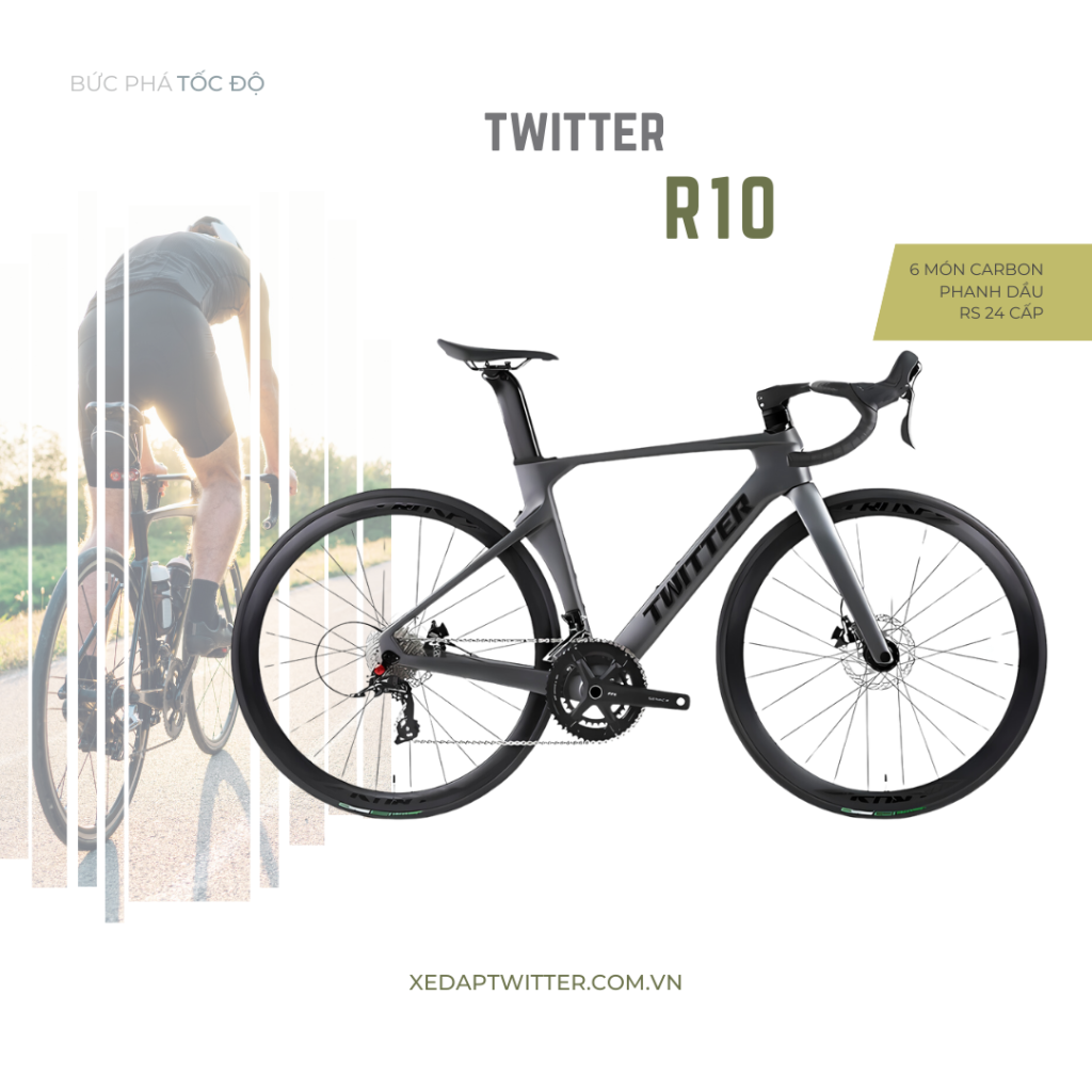 Xe đạp Twitter R10 Pro: RS-24S – 6 món Carbon – Xe đạp Twitter Sài Gòn